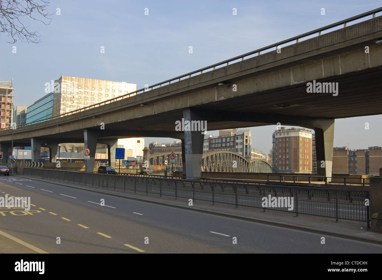 Highway junction overpass in Paddington, London, England Stock Photo ...