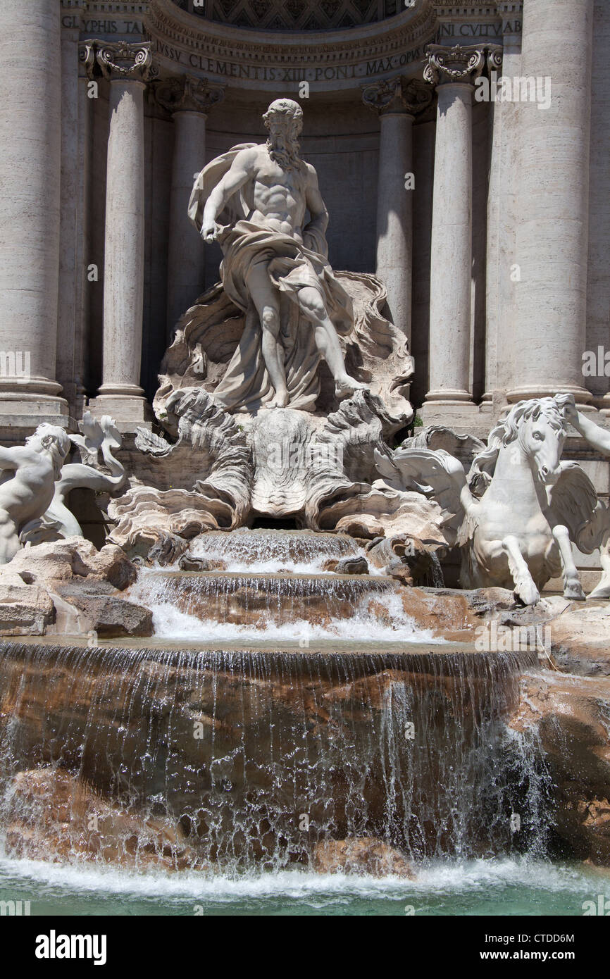 City of Rome, Italy. Picturesque view of Pietro Bracci’s sculpted ...