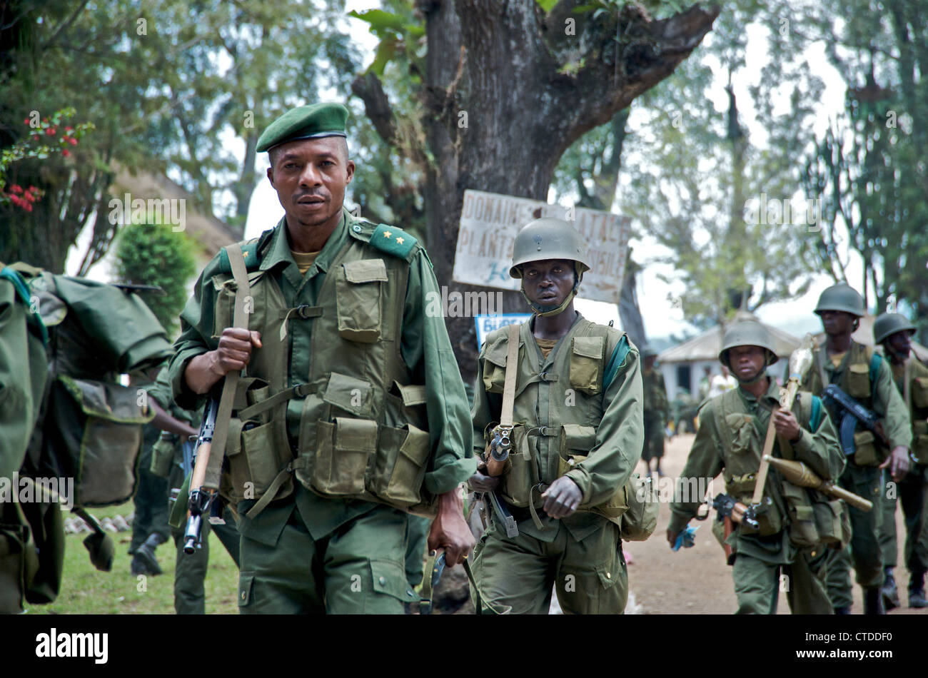 Congolese soldiers, FARDC, Mushake, Democratic Republic of Congo Stock ...