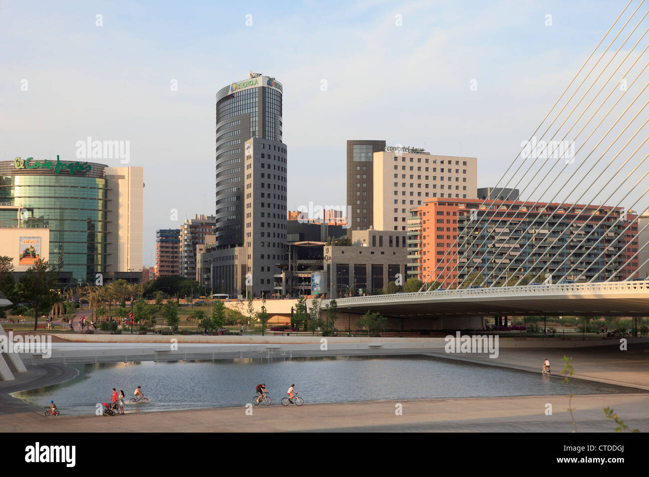 Spain, Valencia, skyline, new area, modern architecture Stock Photo - Alamy