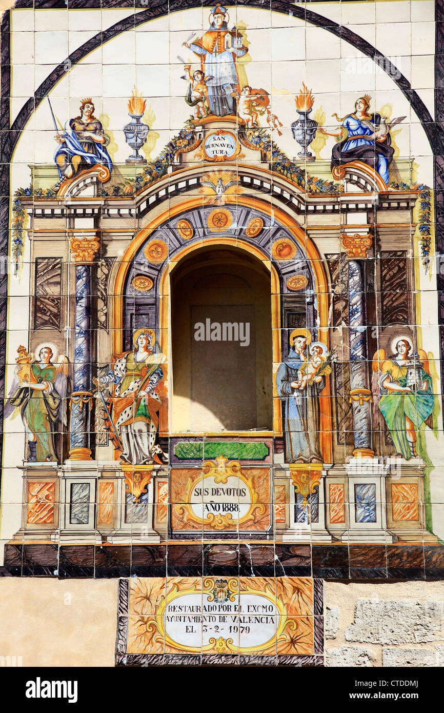 Spain, Valencia, azulejo, ceramic tiles, image Stock Photo - Alamy