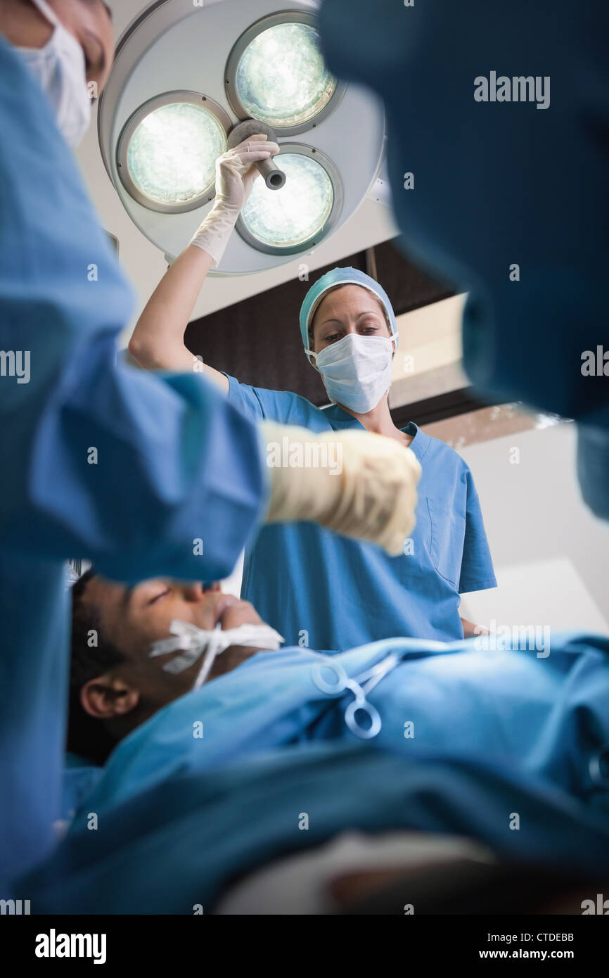 Operation being done in an operating theater Stock Photo - Alamy