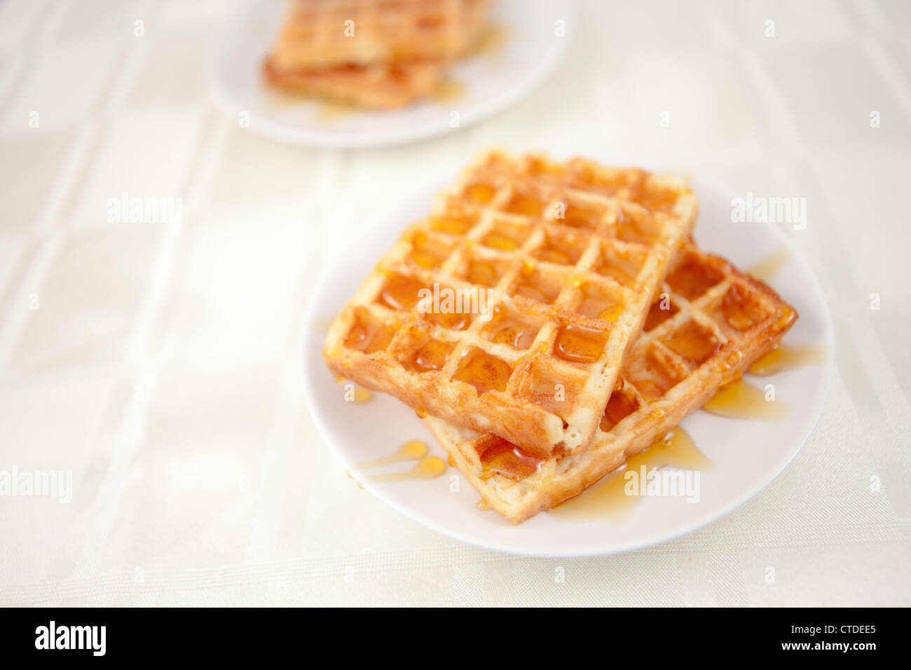 Waffles in a plate Stock Photo - Alamy