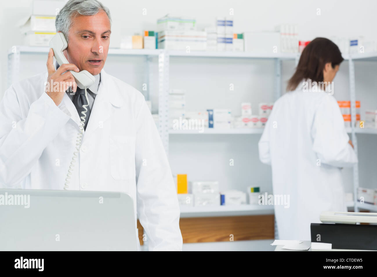 Telephone laptop ill hi-res stock photography and images - Alamy