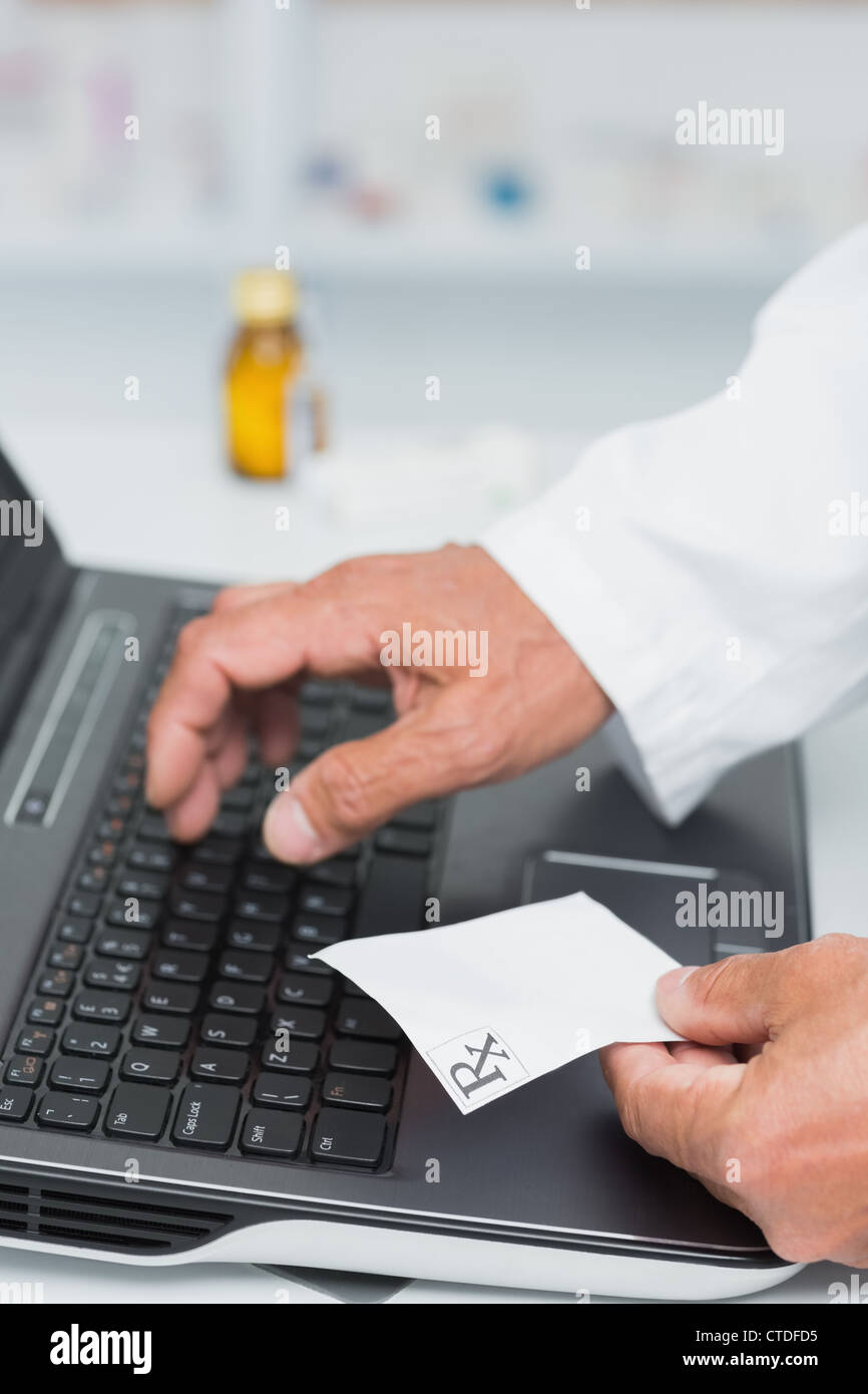Typing pharmacy hi-res stock photography and images - Alamy