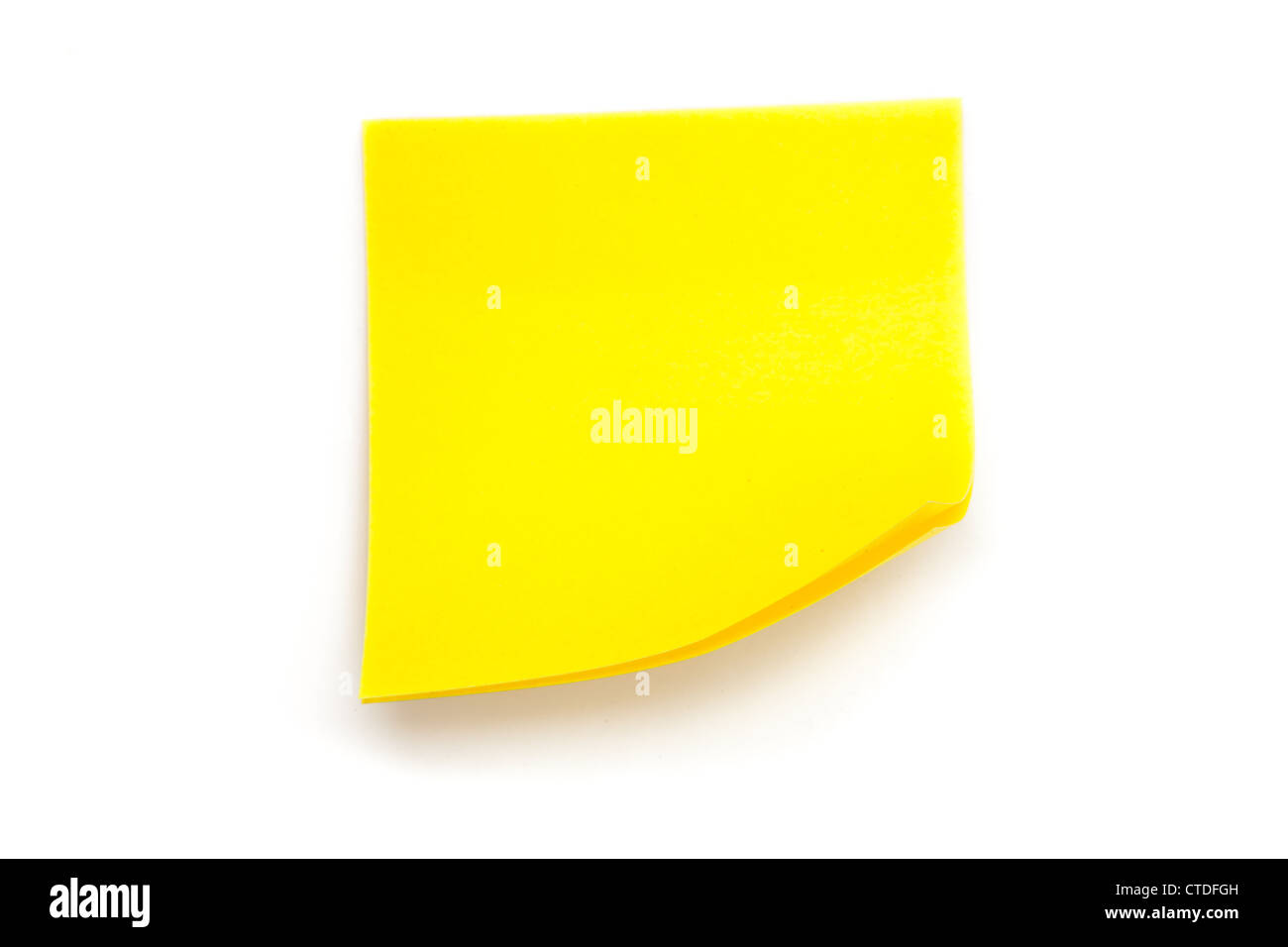 Yellow adhesive note Stock Photo - Alamy