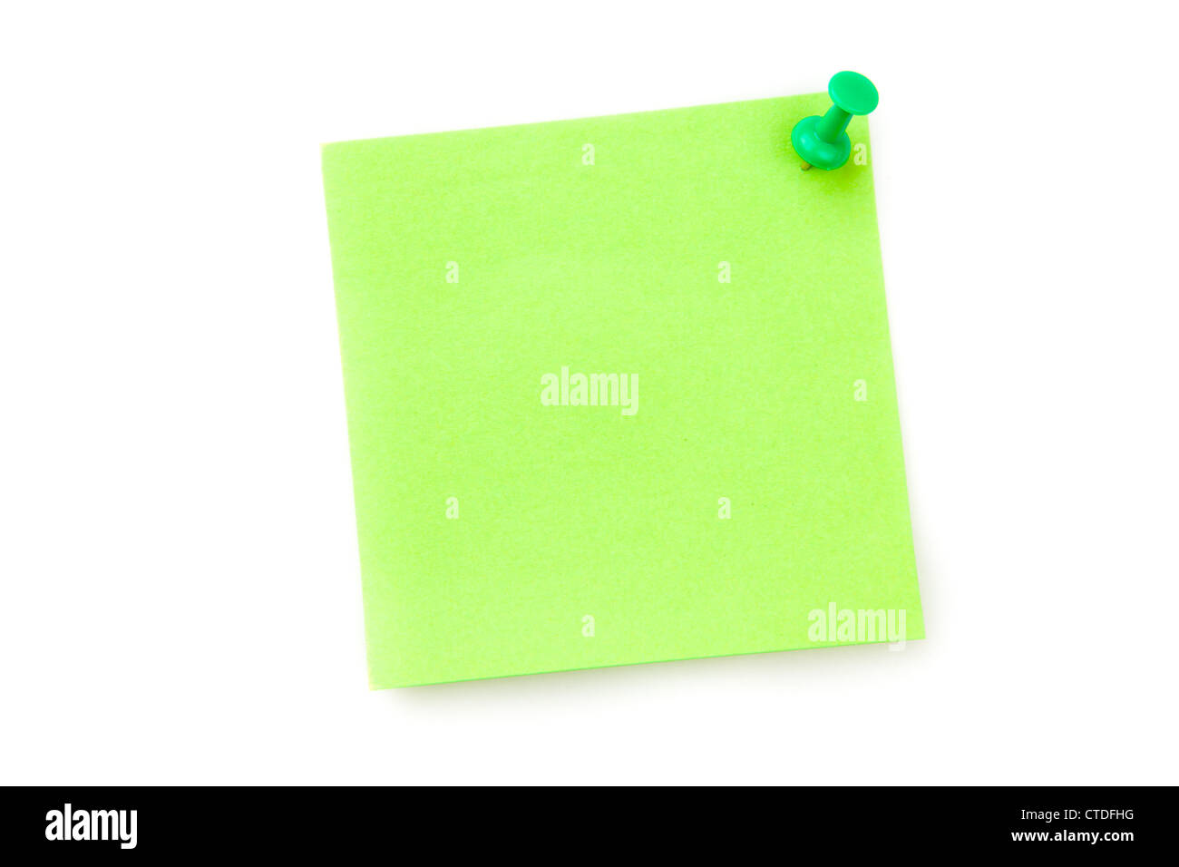 Green sticky notes Cut Out Stock Images & Pictures - Alamy