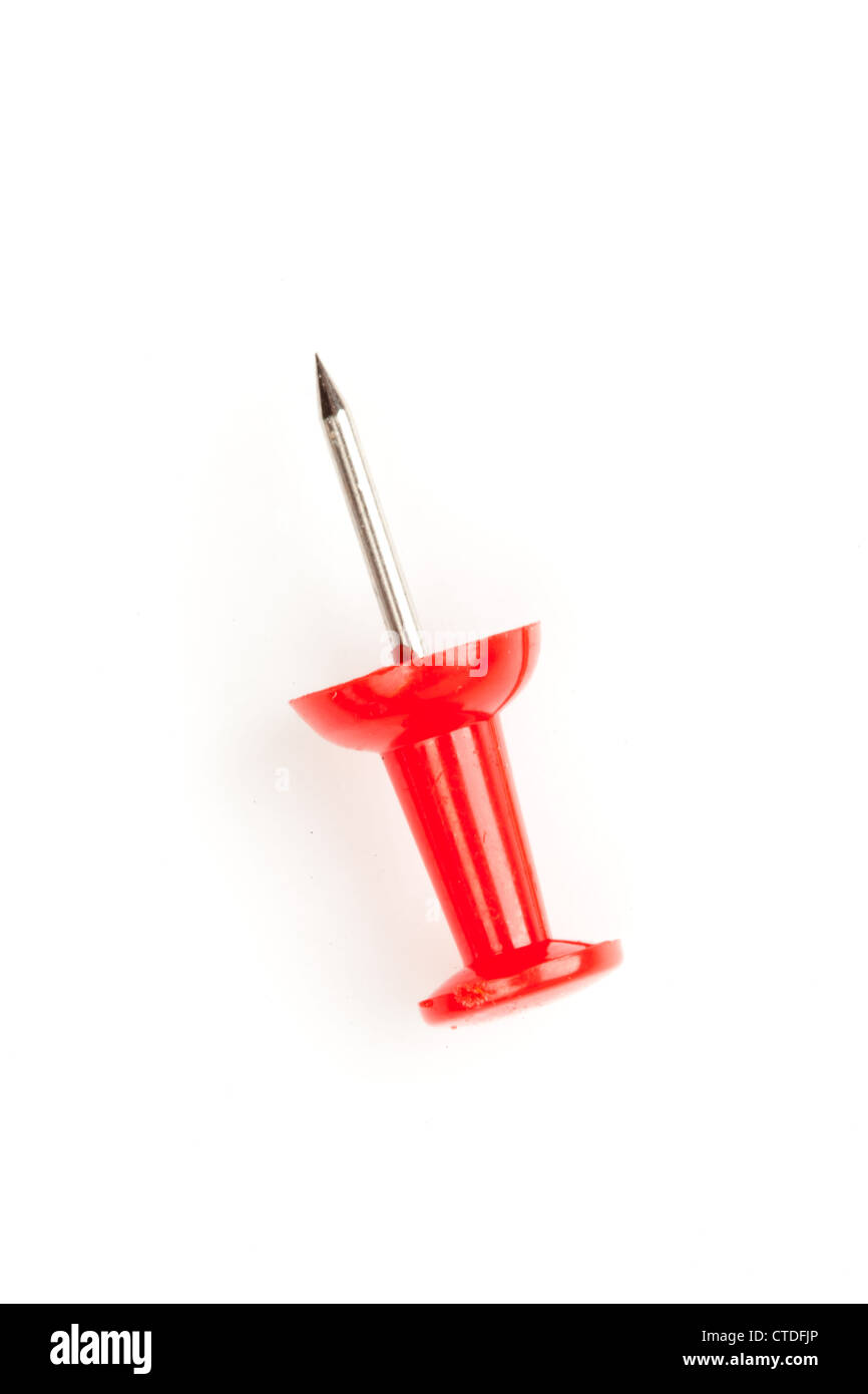 Close up of a red pushpin on the floor Stock Photo - Alamy