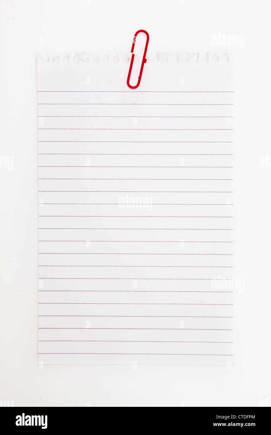 Sheet paper pen paperclip hi-res stock photography and images - Alamy