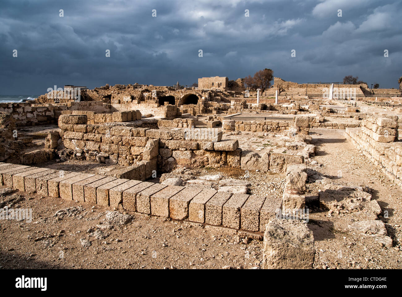 Ruins of roman period in caesarea, Israel Stock Photo - Alamy