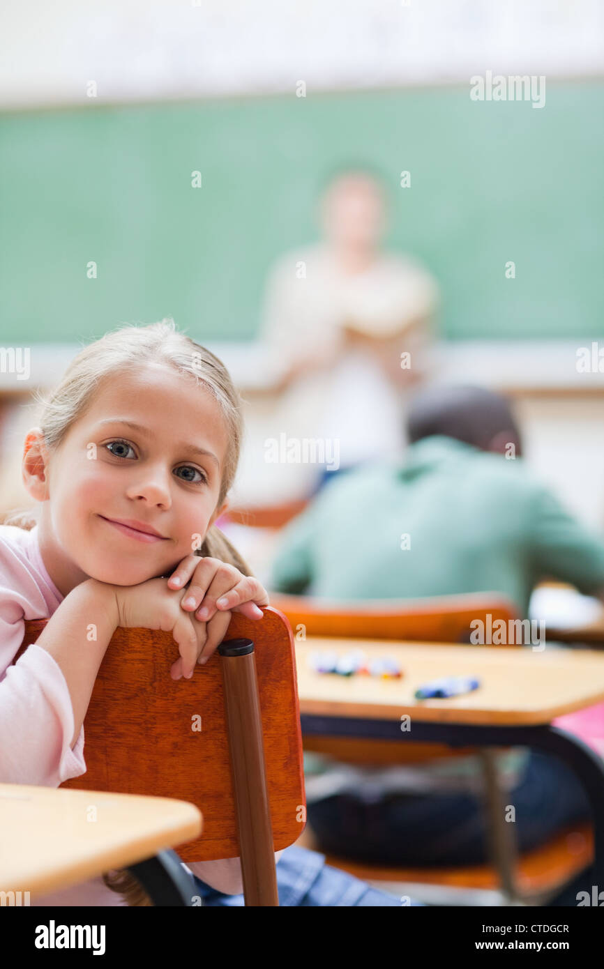 Elementary school student daydreaming Stock Photo - Alamy