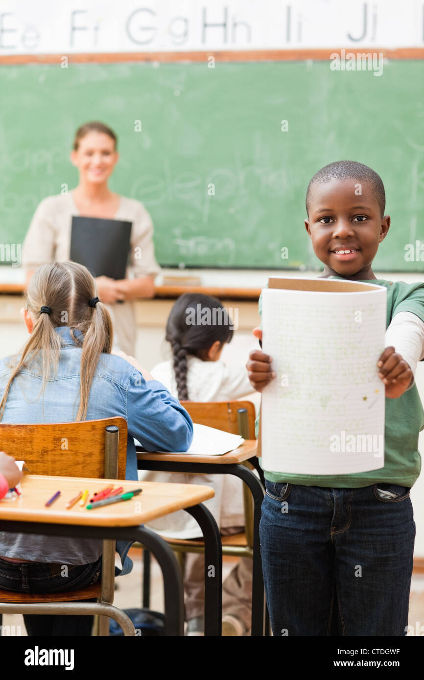 Student showing his results Stock Photo - Alamy