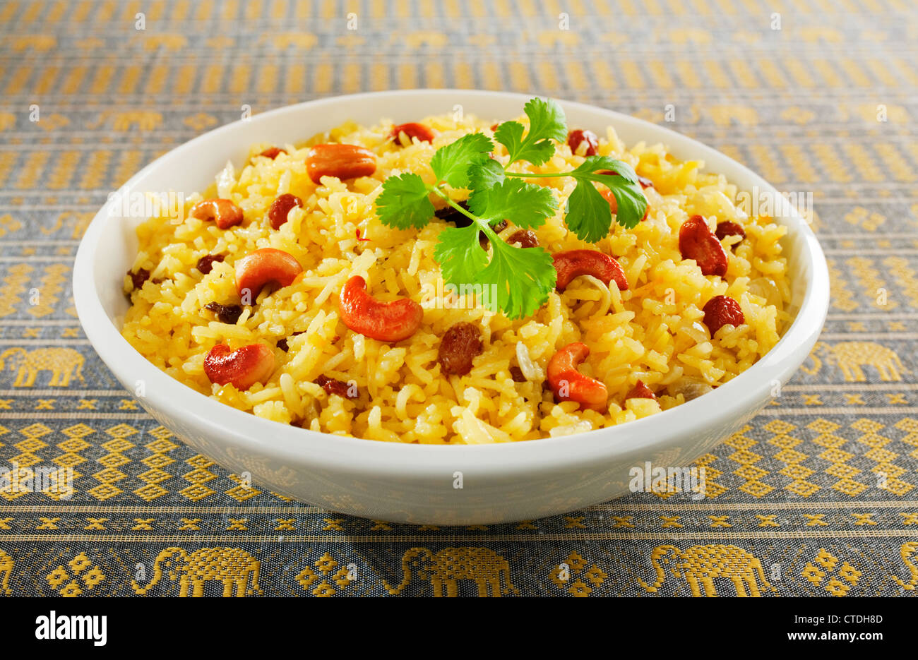 Classic fruit and nut Indian pilau Stock Photo - Alamy