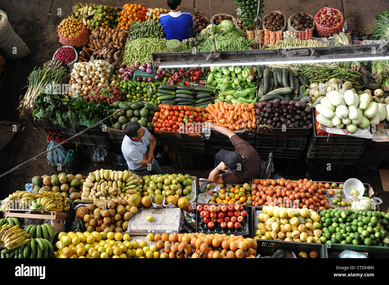 Fruit and vegetables in indoor market Fusagasuga, Colombia, South ...