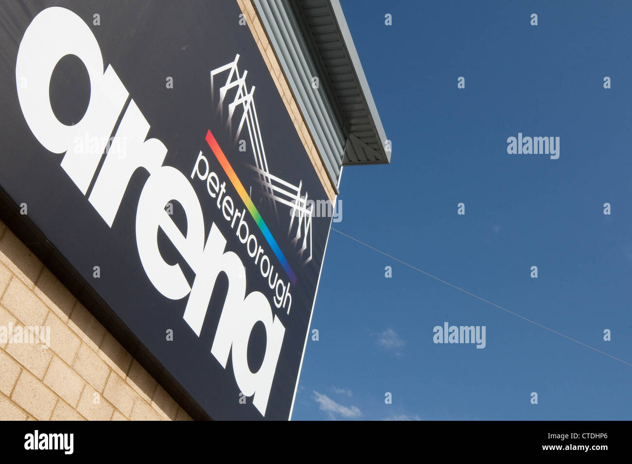 Peterborough Arena Sign Stock Photo - Alamy