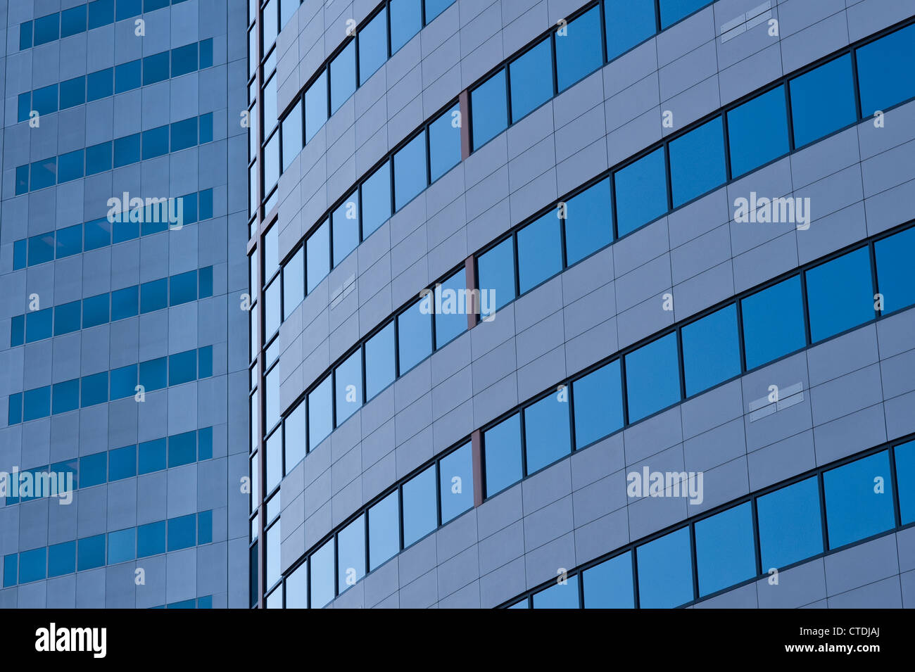 Downtown office buildings focus on glass windows Seattle Washington ...