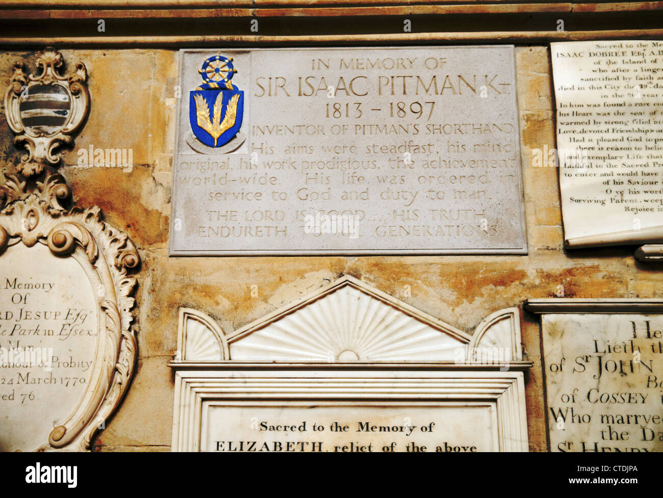 Sir isaac pitman plaque hi-res stock photography and images - Alamy
