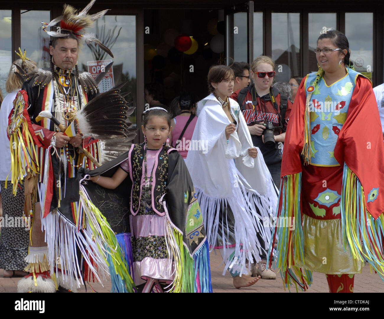 Dancers at the National Aboriginal Day in Millbrook, Nova Scotia Stock ...