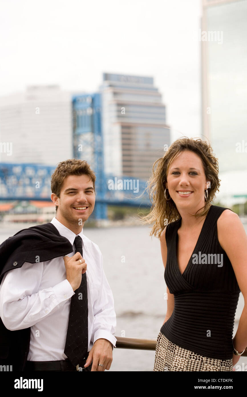 Business People on the River Stock Photo - Alamy