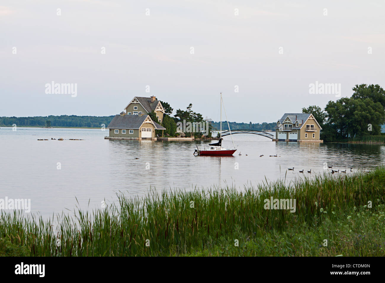 House on an island on St Lawrence seaway part of the world famous ...