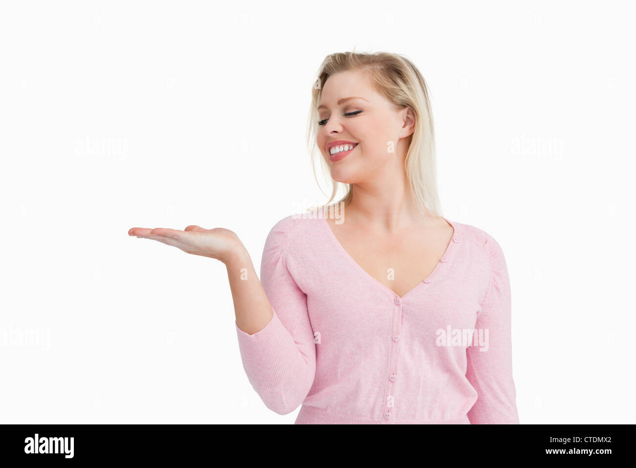 Woman hand isolated palm up hi-res stock photography and images - Alamy