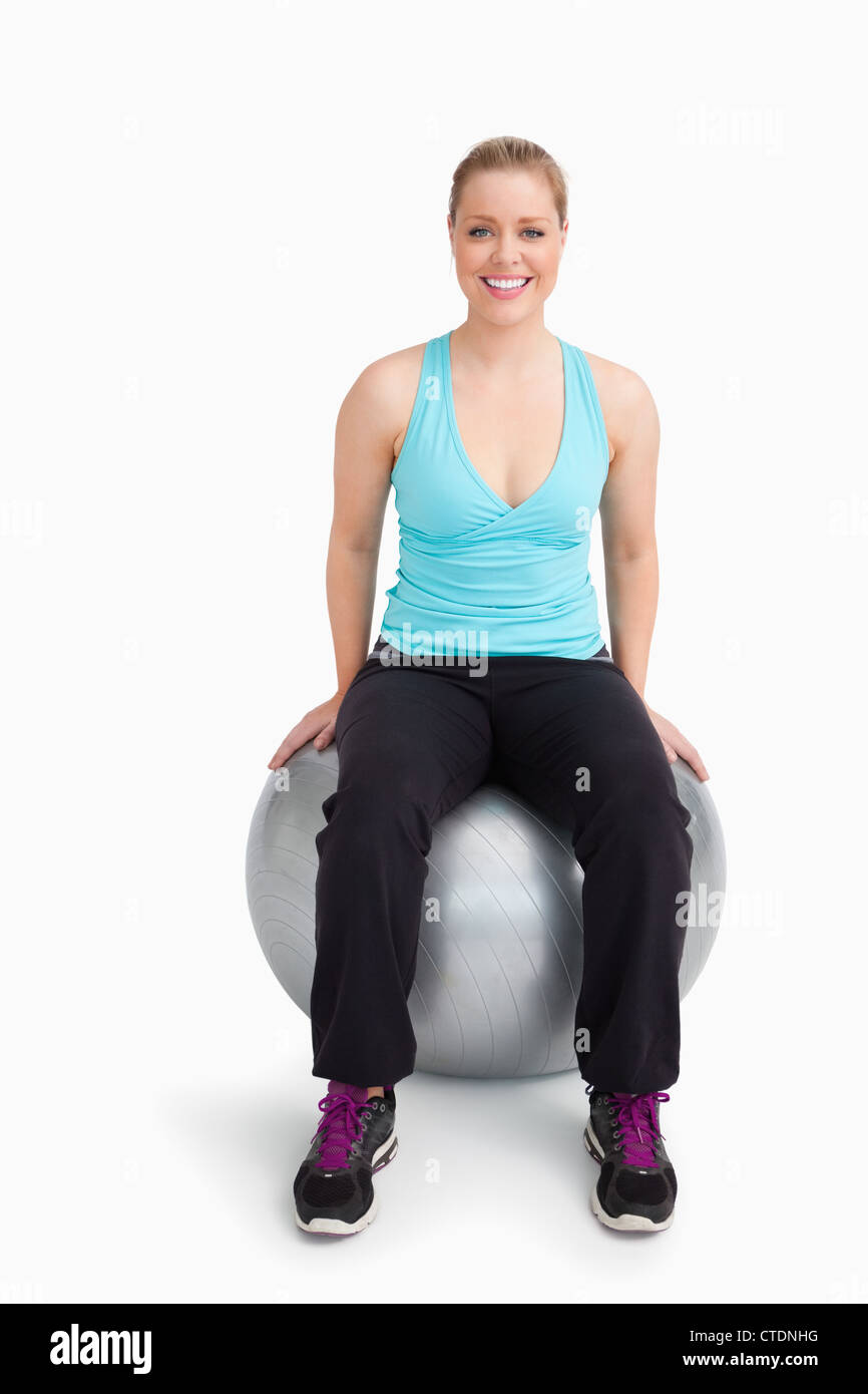 Woman sport ball on Cut Out Stock Images & Pictures - Alamy