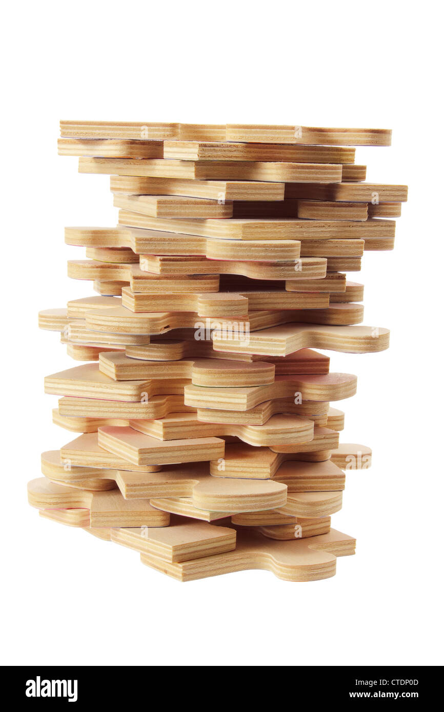 Stack of Jigsaw Puzzle Pieces Stock Photo - Alamy
