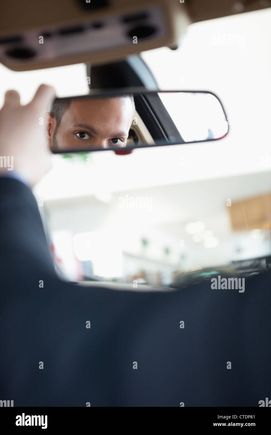 Adjusting the rear view mirror of a car hi-res stock photography and ...