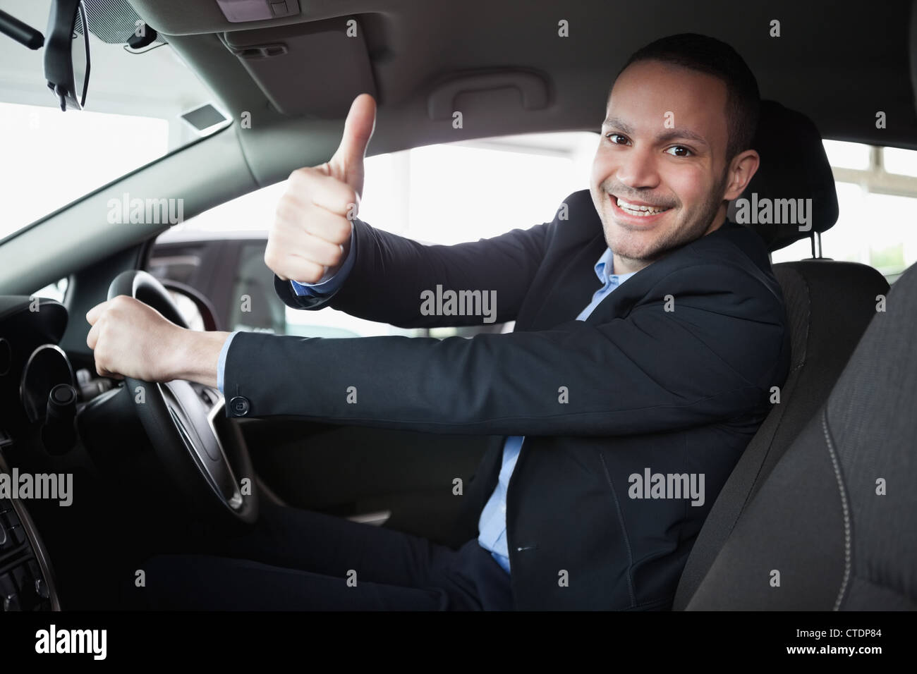 Man driving a car Stock Photo - Alamy