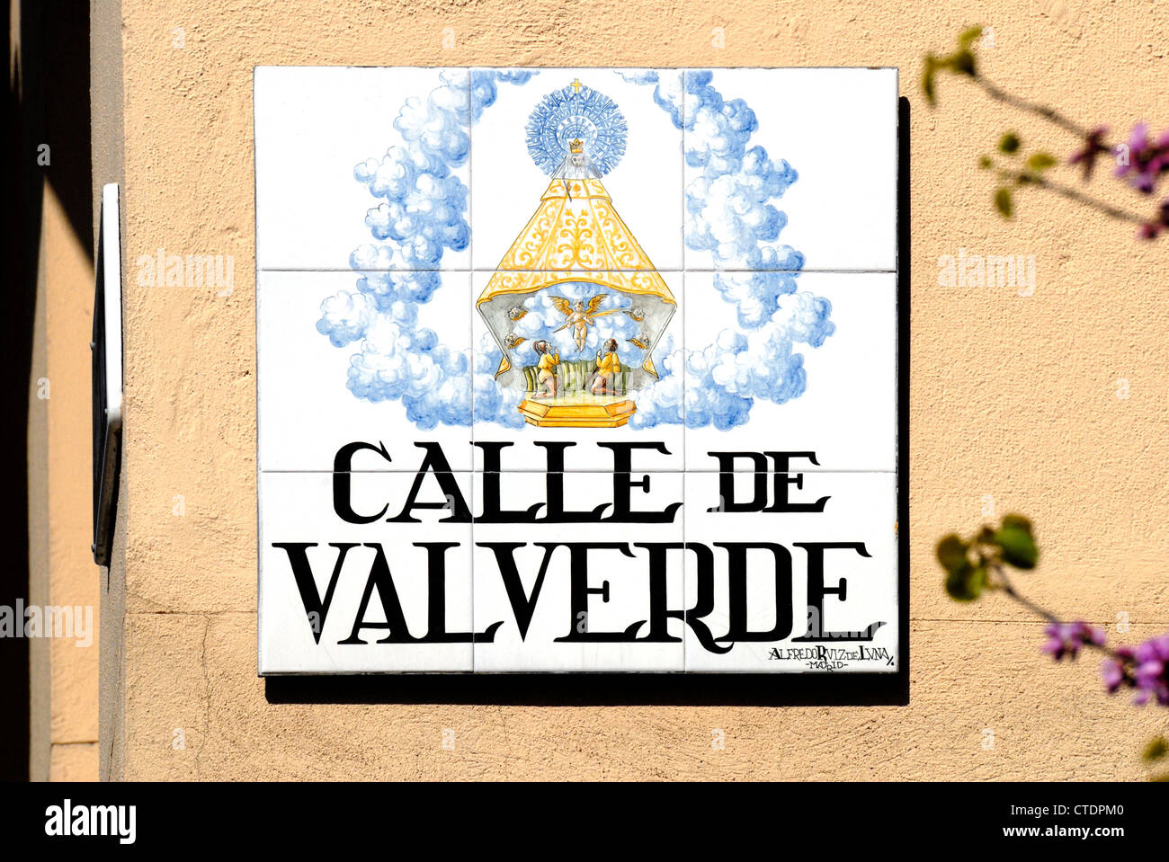 Madrid, Spain. Traditional Tiled Street Sign (by Alfredo Ruiz de Luna ...