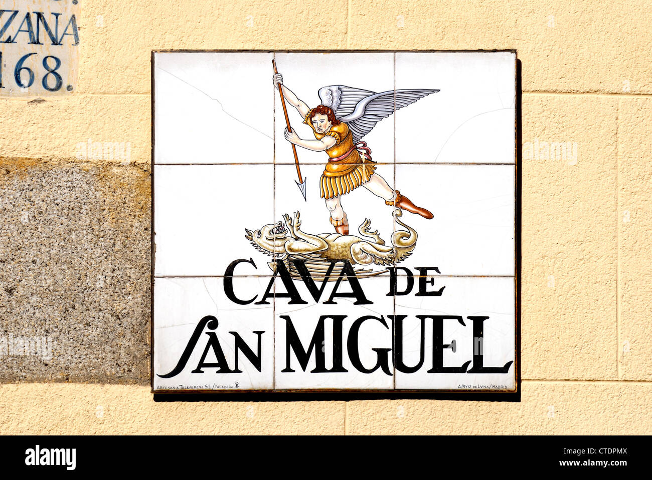 Madrid, Spain. Traditional Tiled Street Sign (by Alfredo Ruiz de Luna ...