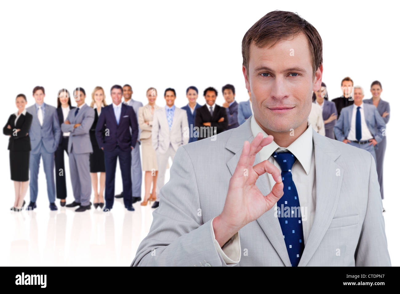 Man doing a hand gesture Stock Photo - Alamy