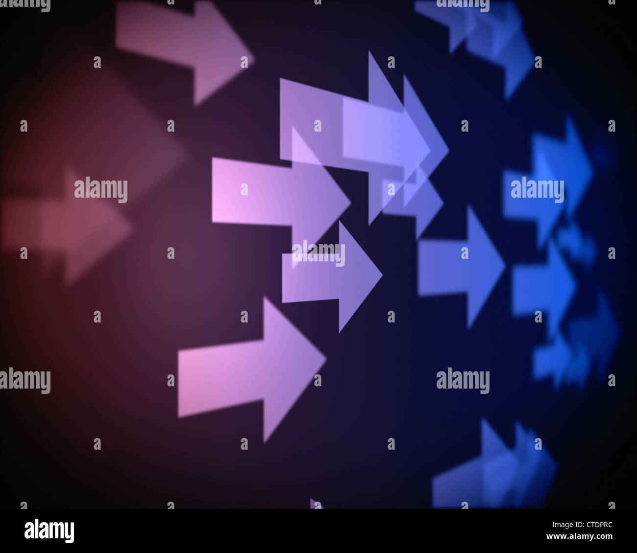 Background of multiple purple arrows Stock Photo - Alamy