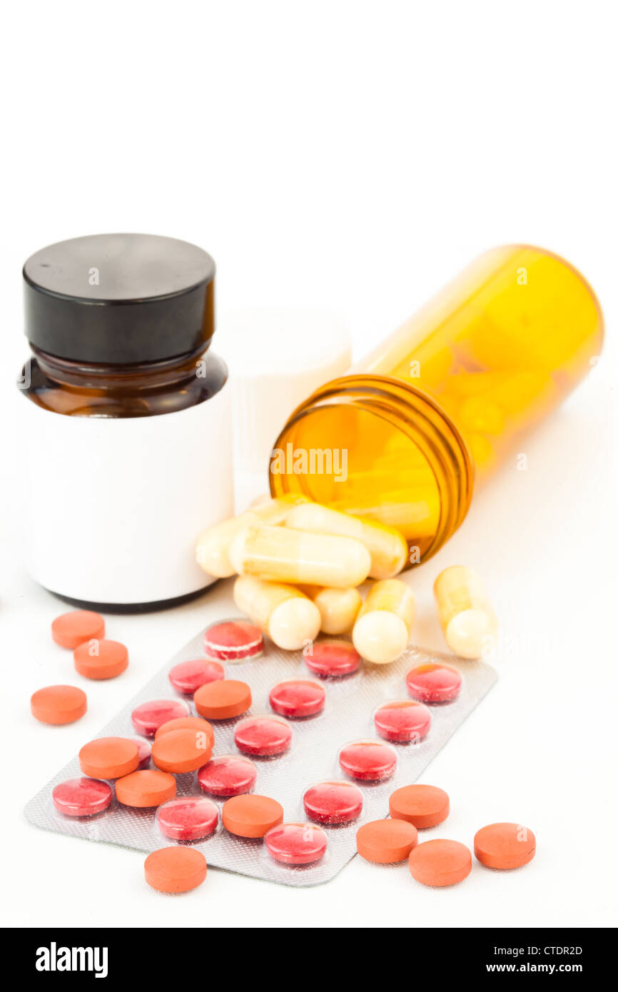 Pharmaceutical packaging pills bottles Cut Out Stock Images & Pictures ...