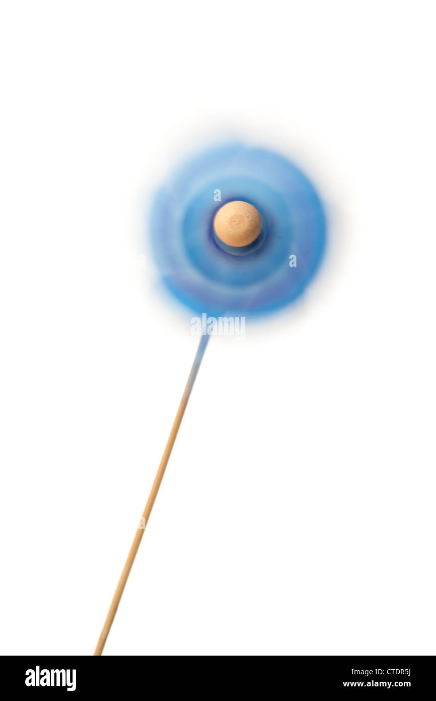 Blue pinwheel turning Stock Photo - Alamy