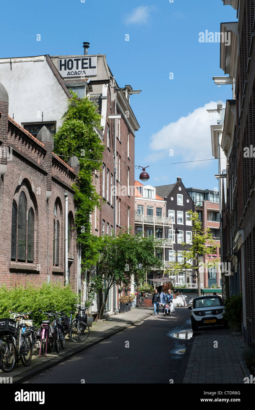 Normal street scenes in the Jordaan neighbourhood of Amsterdam. View on ...