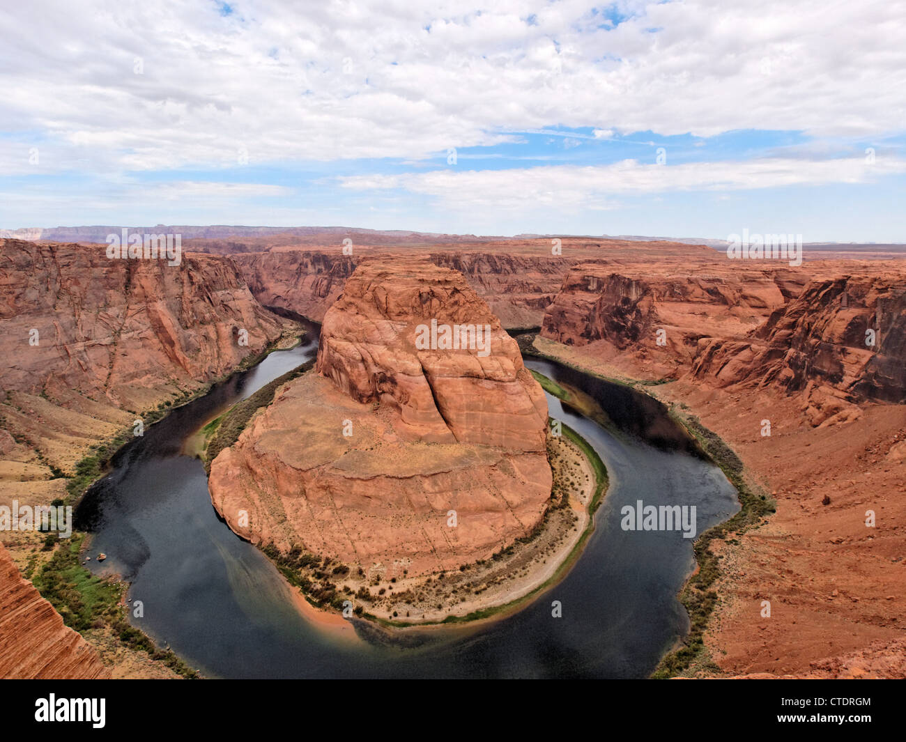 Horseshoe Bend seen from the lookout point. Horseshoe Bend is the name ...