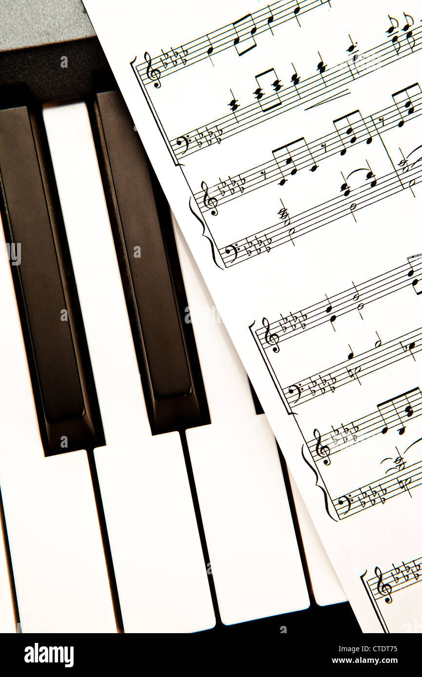 Close up piano music score hi-res stock photography and images - Alamy