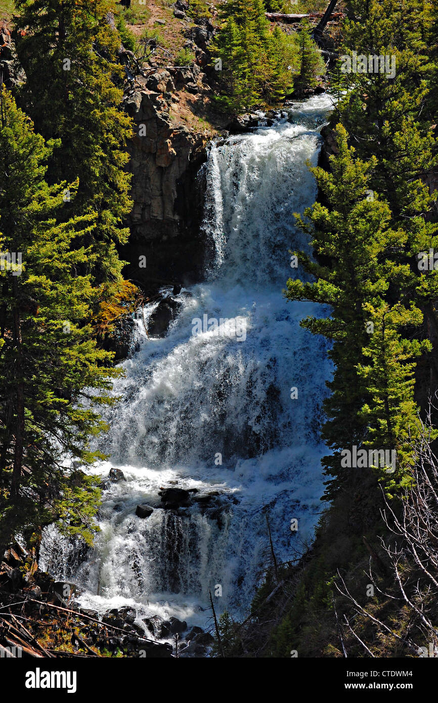 Undine Falls, Yellowstone National Park Stock Photo - Alamy