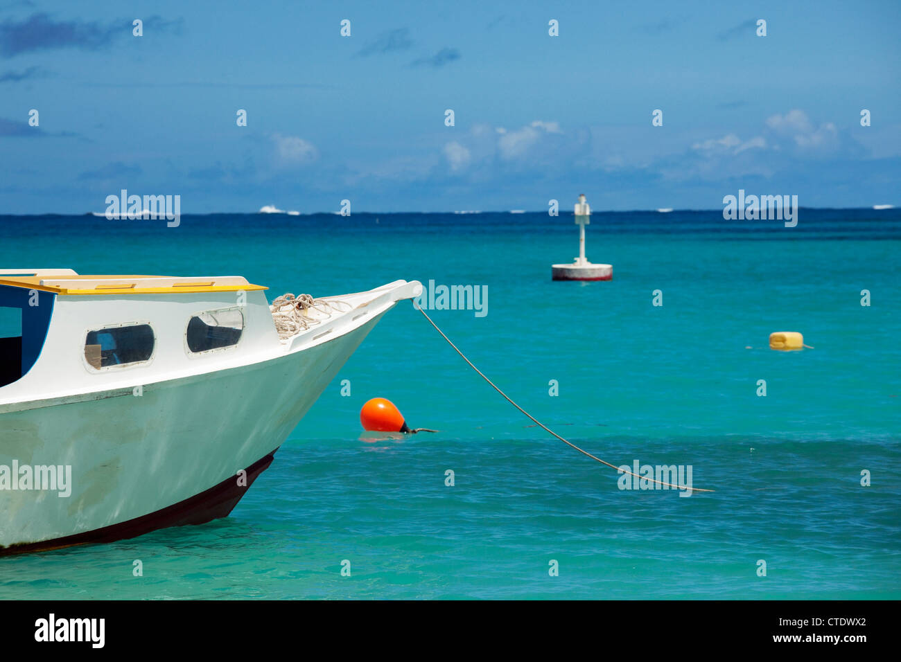 Tropical seascape with fishing boats Stock Photo - Alamy