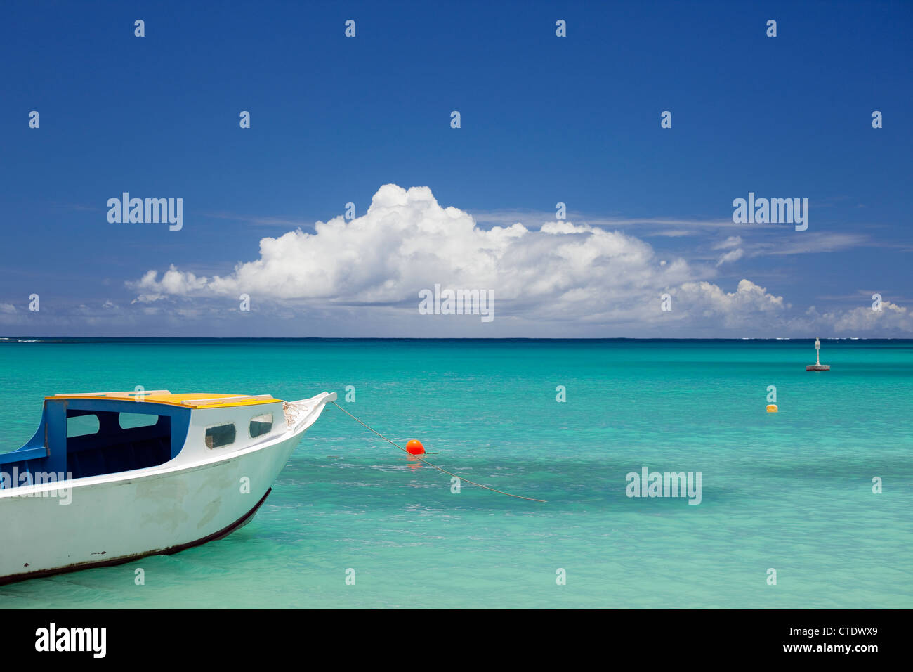 Tropical seascape with fishing boats Stock Photo - Alamy