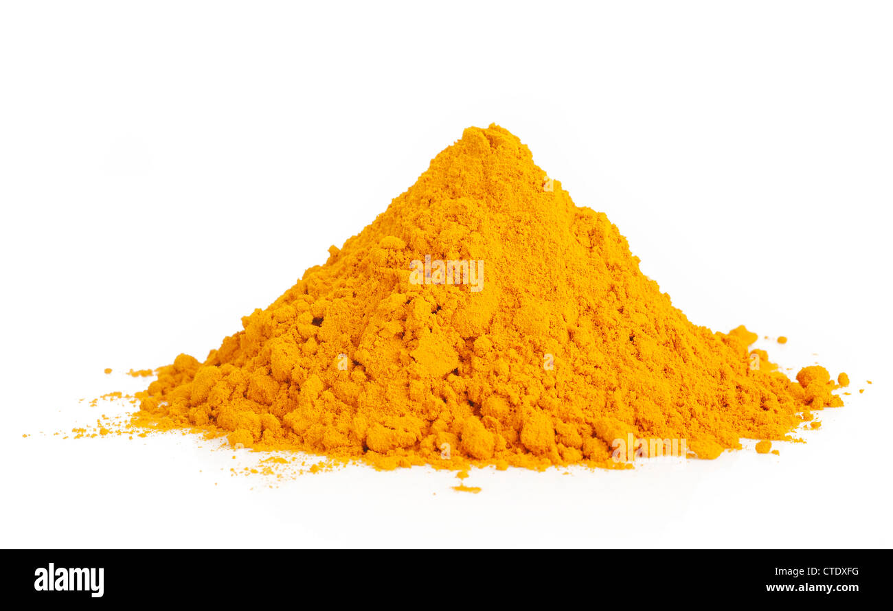 Pile ground turmeric on Cut Out Stock Images & Pictures - Alamy