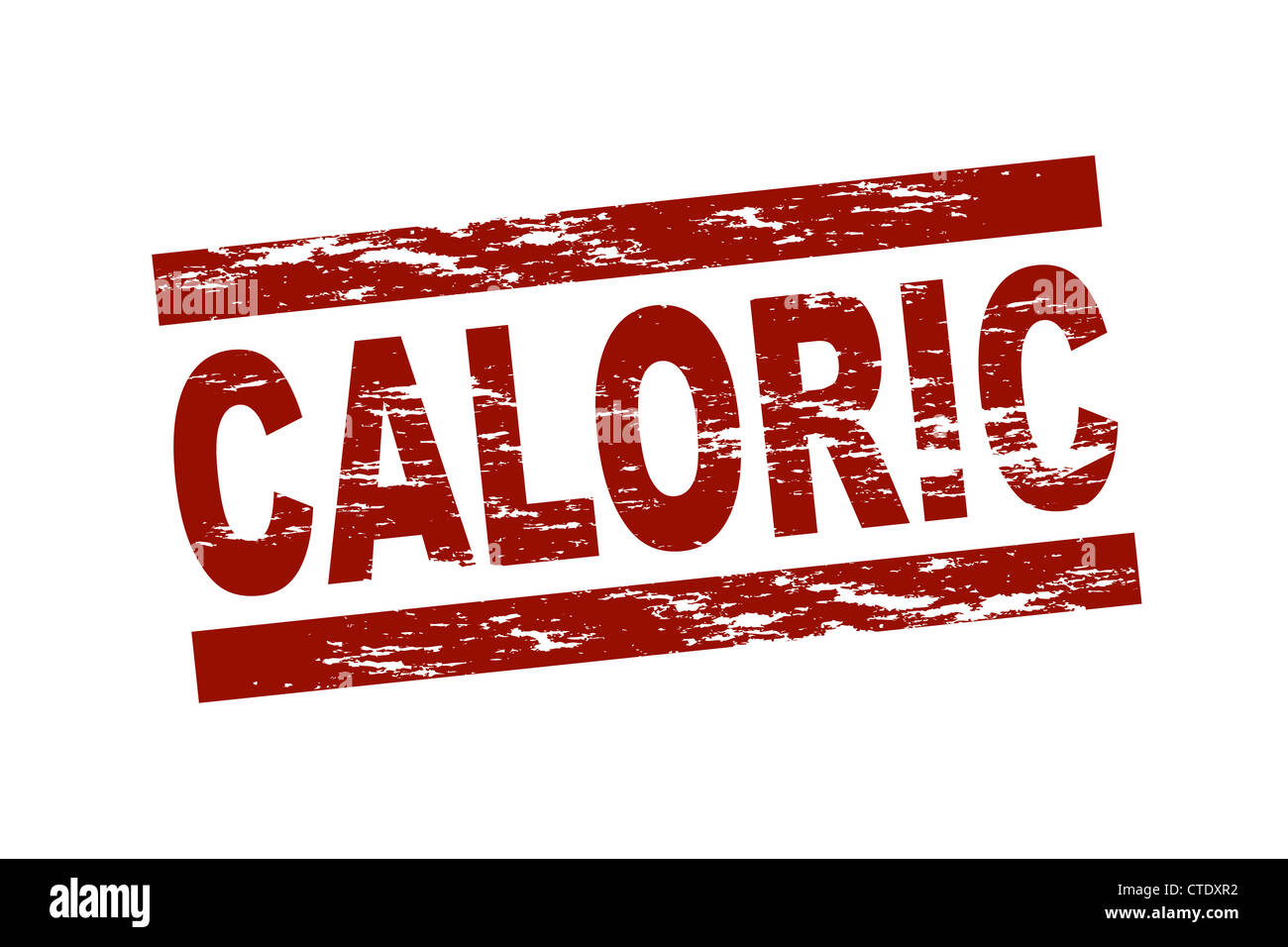 Stylized red stamp showing the term caloric. Isolated on white ...