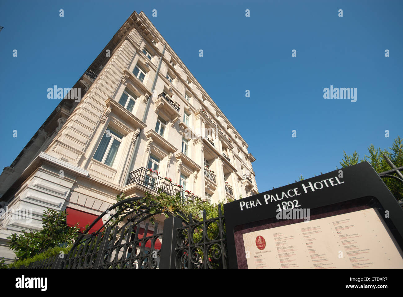 ISTANBUL, TURKEY. The historic Pera Palas Hotel in the Beyoglu district ...
