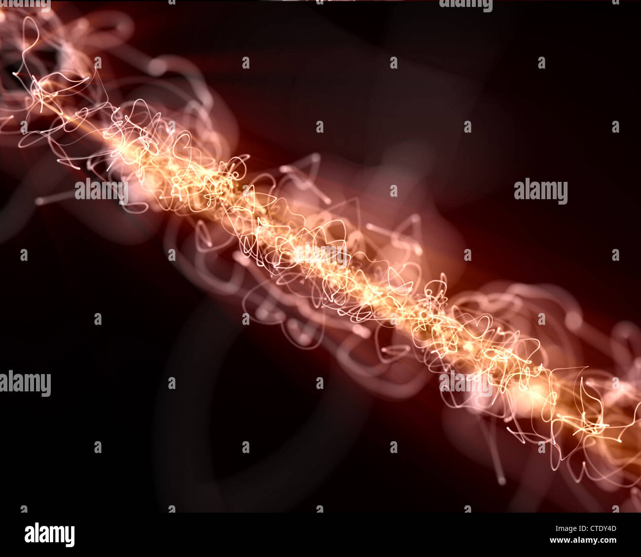 Red line of lightning Stock Photo - Alamy