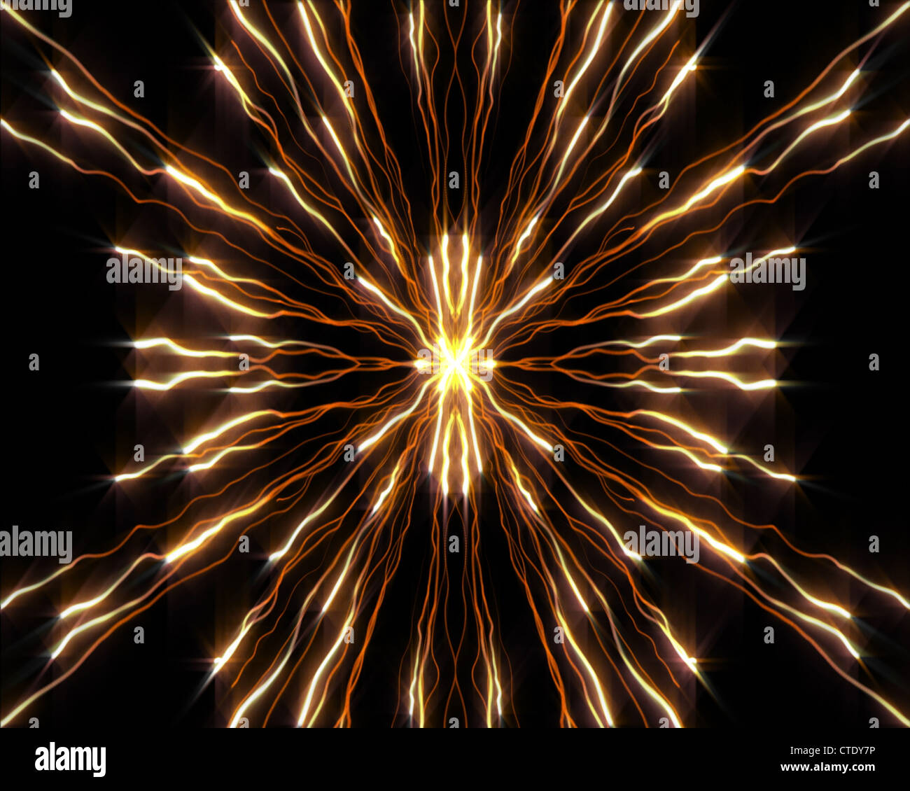 Strands of orange lights Stock Photo - Alamy