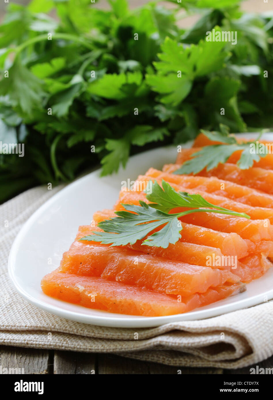 elite cultivar of red fish salted salmon Stock Photo - Alamy