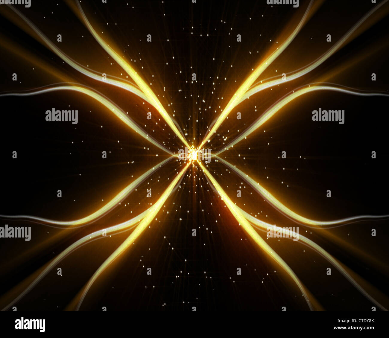 Undulating gold stripes Stock Photo - Alamy
