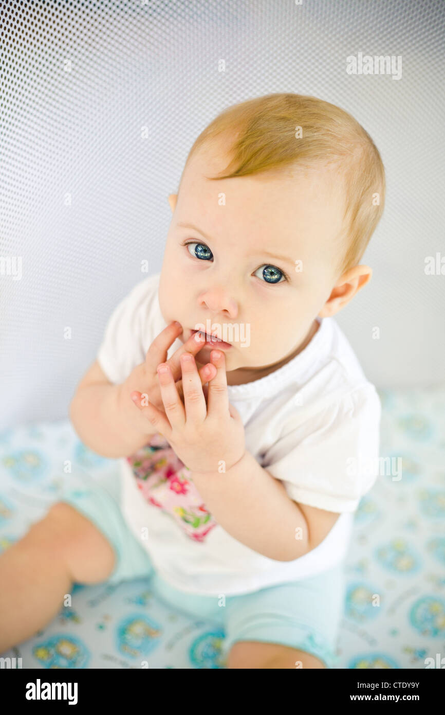 Sad little baby girl Stock Photo - Alamy