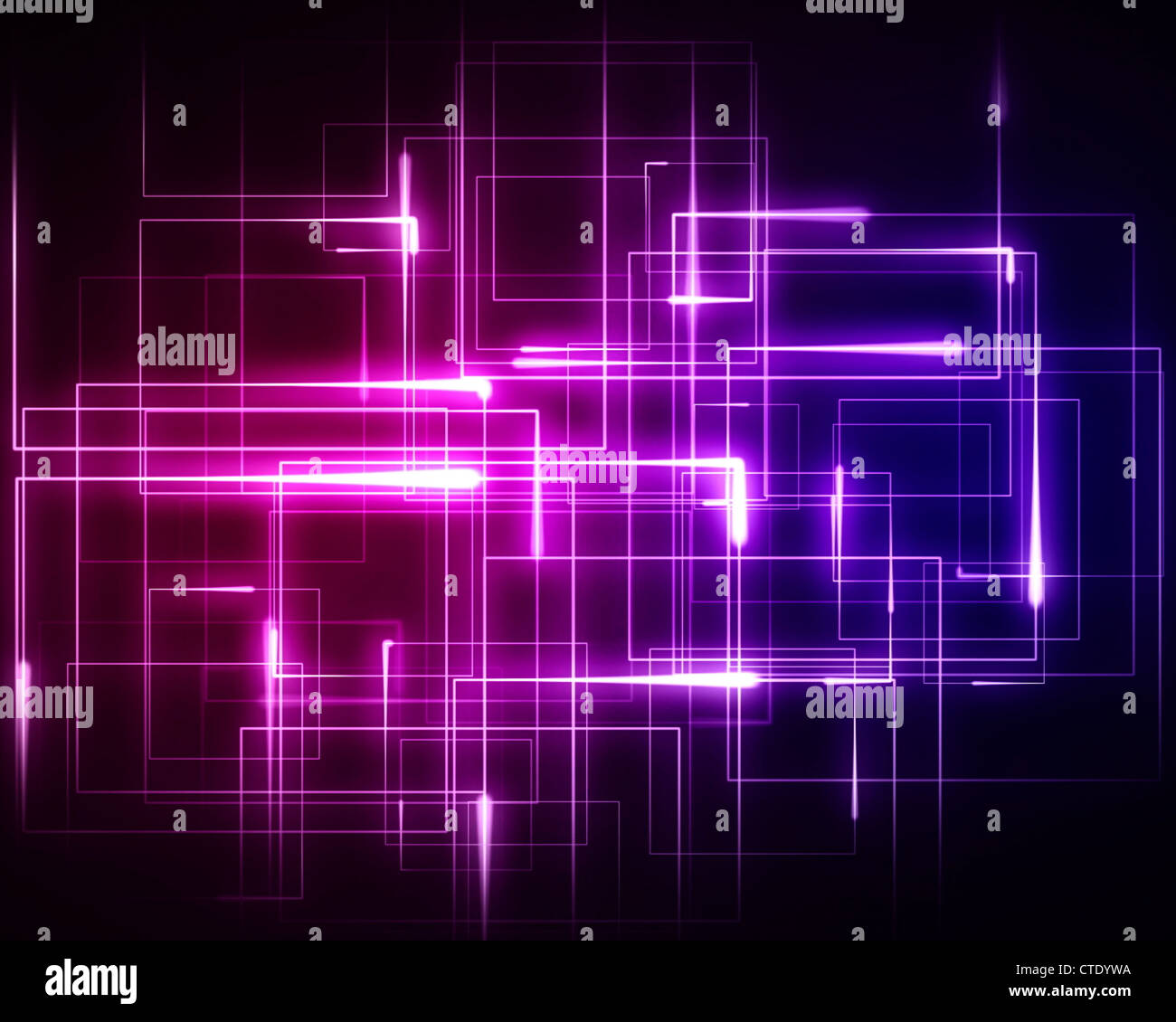 Multiple pink and blue geometric lights Stock Photo - Alamy